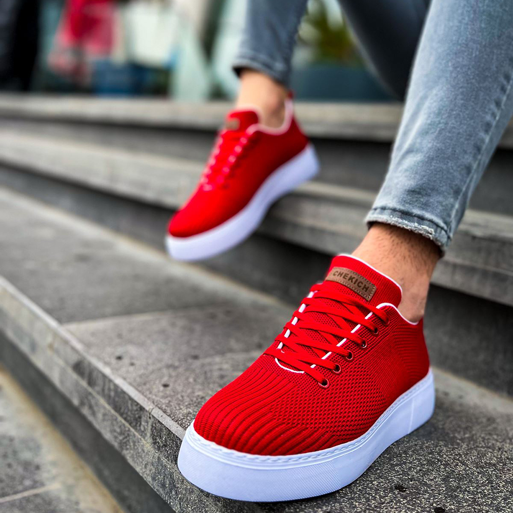 Erkek Sneaker - Kırmızı - 413 - 413-RED